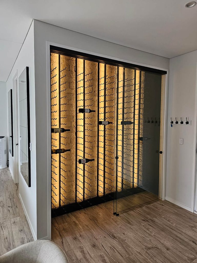 Modern Wine Wall | Gold Coast Wine Cellar Design